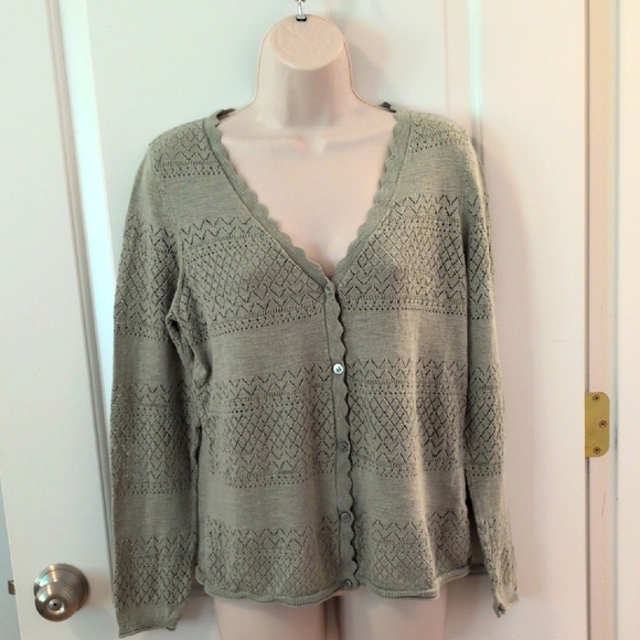 Frye | Sweaters | Frye Scallop Trim Cardigan | Poshmark
